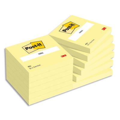 Notes Post-it jaune - 76 x 76 mm - bloc de 100 feuilles - Achat pas cher