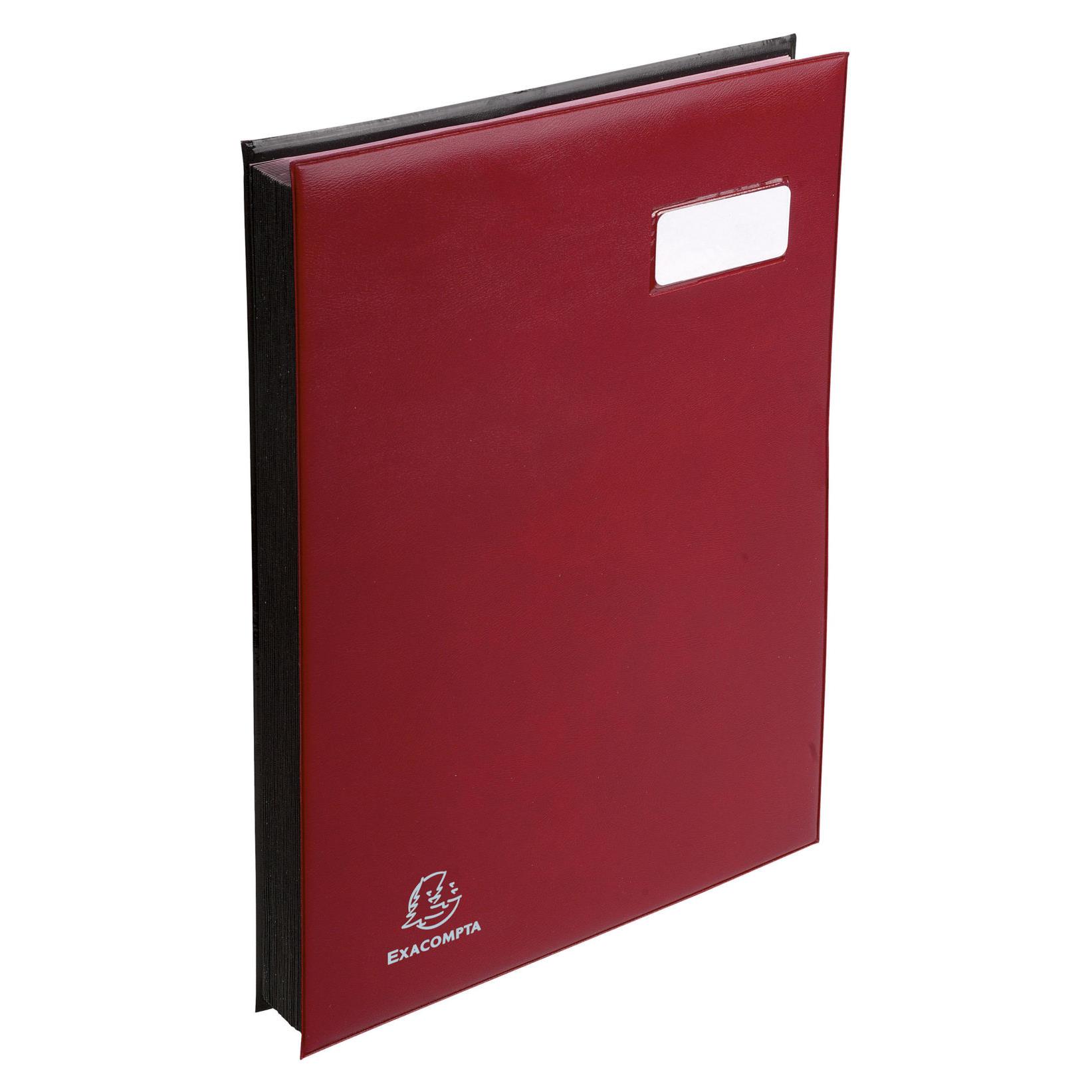 Parapheur 24 compartiments Claircell - bordeaux - couverture en PVC ...