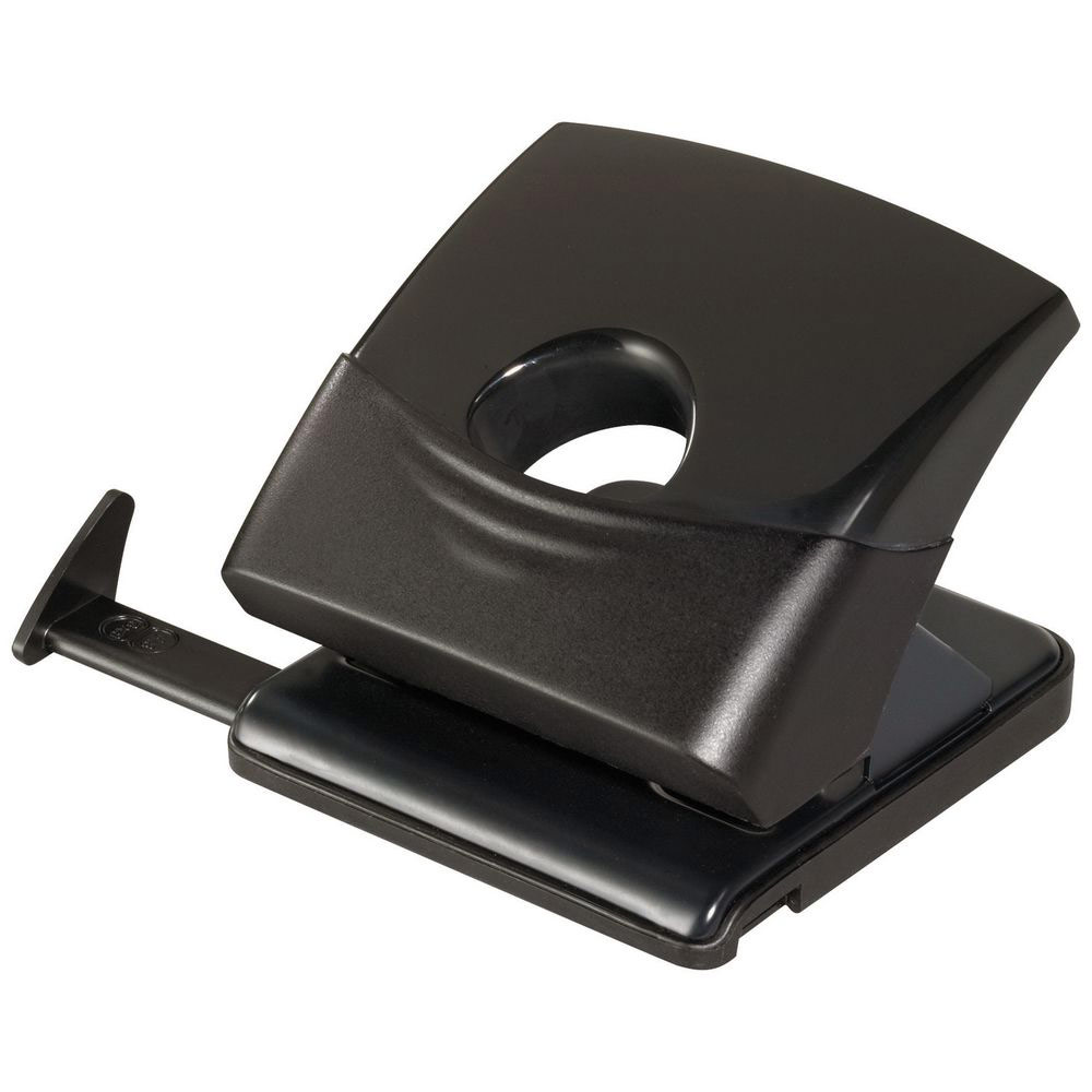 Perforeuse manuelle - 2 perforations - transparent - noir - Achat pas cher