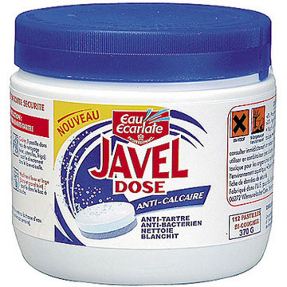 Pastilles de javel anticalcaire Eau ecarlate - boite de 112 pastilles ...