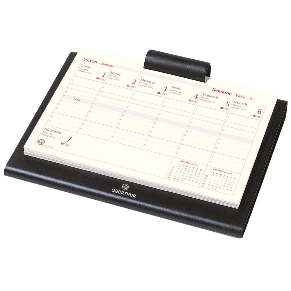 Agenda semainier sur bloc - Bloc up to Date Oberthur - socle complet ...