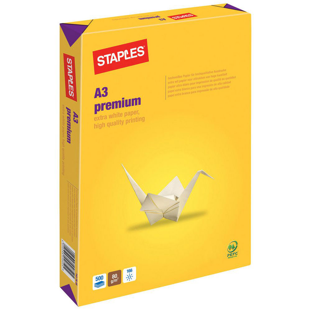 Papier A3 blanc 80g Premium - ramette de 500 feuilles - Achat pas cher