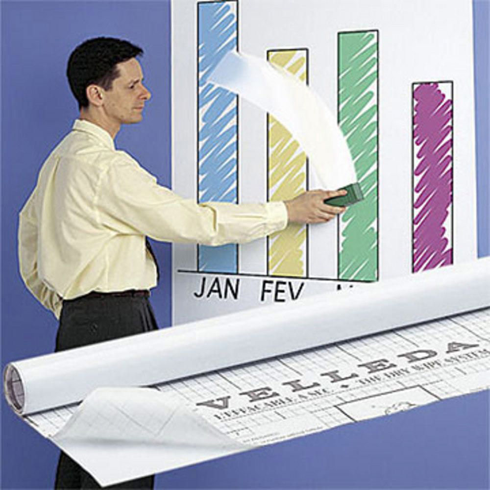 Rouleau adhésif blanc Velleda - 67 x 100 cm - effaçable à sec pas cher ...