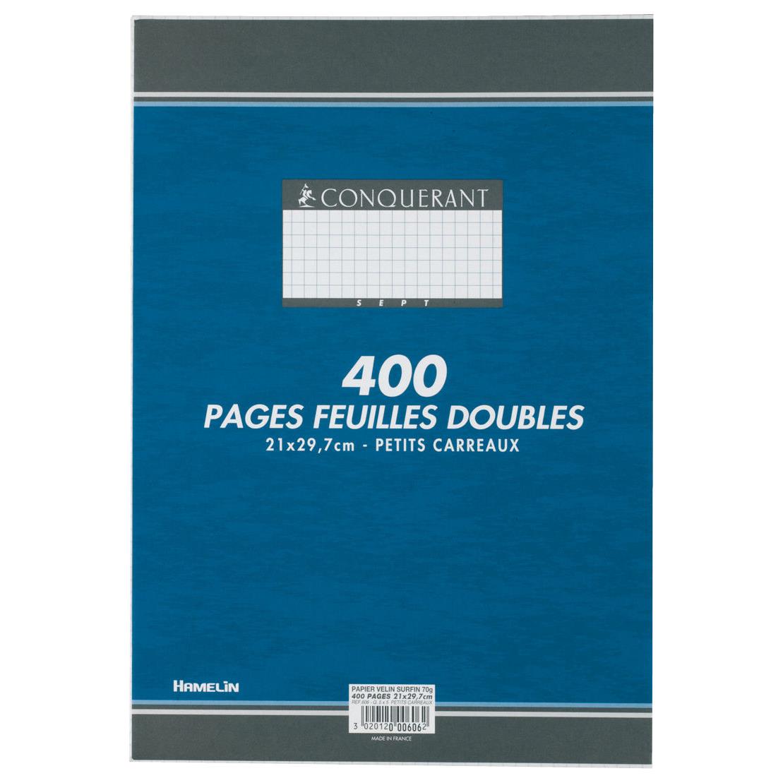 Copies doubles 400 pages - 5x5 A4 - 210 x 297 mm blanc 90g/m² - non ...