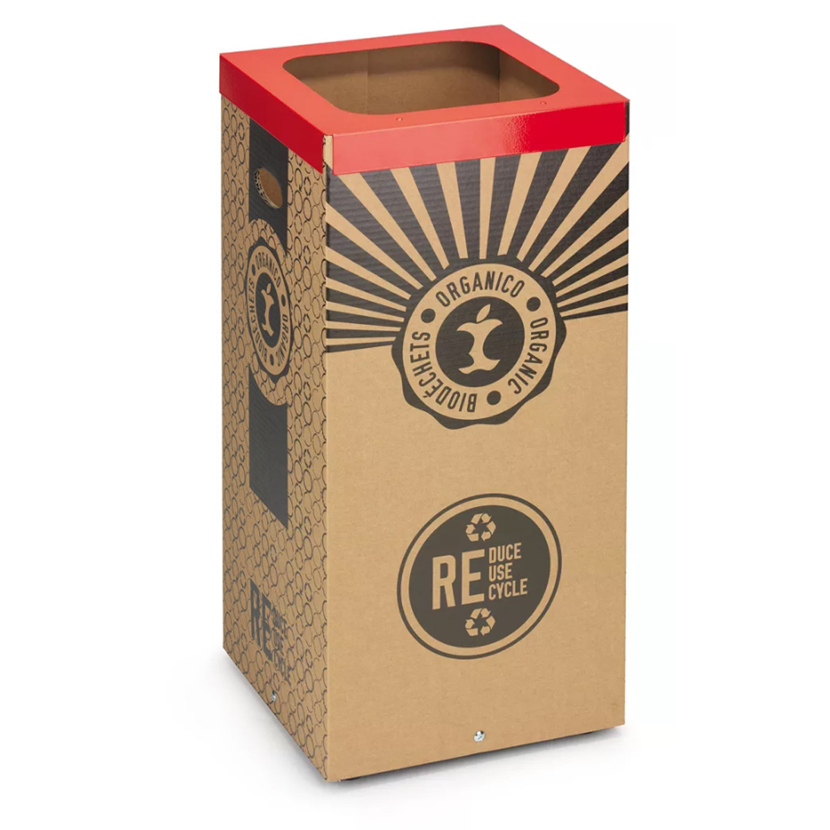 Poubelle carton de tri sélectif pour le recyclage des biodéchets 100L ...
