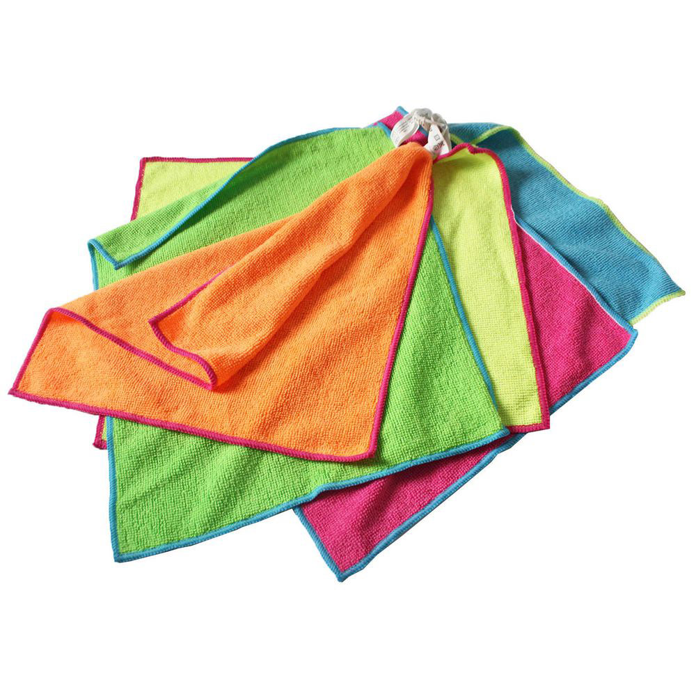 Lavette microfibre multi-usages 30 x 35 cm - couleurs assorties- lot de ...