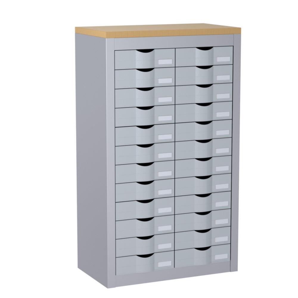 Comptoir Paperflow - 2 colonnes Cycladis - 24 tiroirs - ht 106.5 cm ...