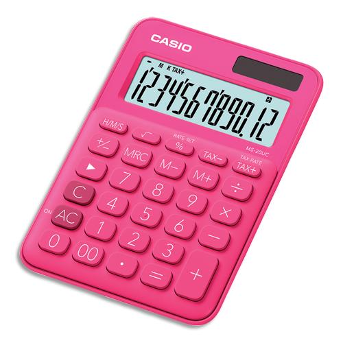 Calculatrice de bureau Casio - 12 chiffres - rose - Achat pas cher