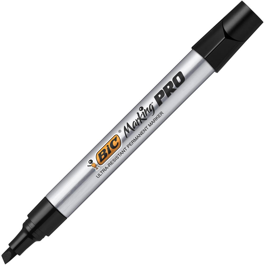 Marqueur permanent Bic Marking Pro - ultra résistant - pointe biseautée ...