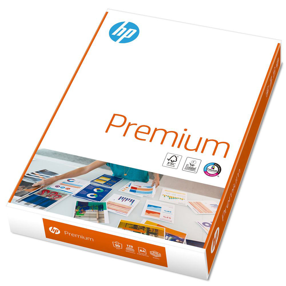 Papier A4 blanc 90g HP Premium - ramette de 250 feuilles - Achat pas cher