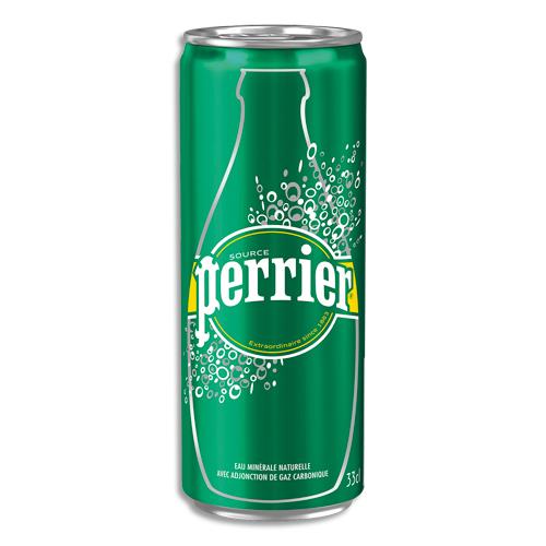 Eau de source pétillante Perrier - canette de 33cl - Achat pas cher