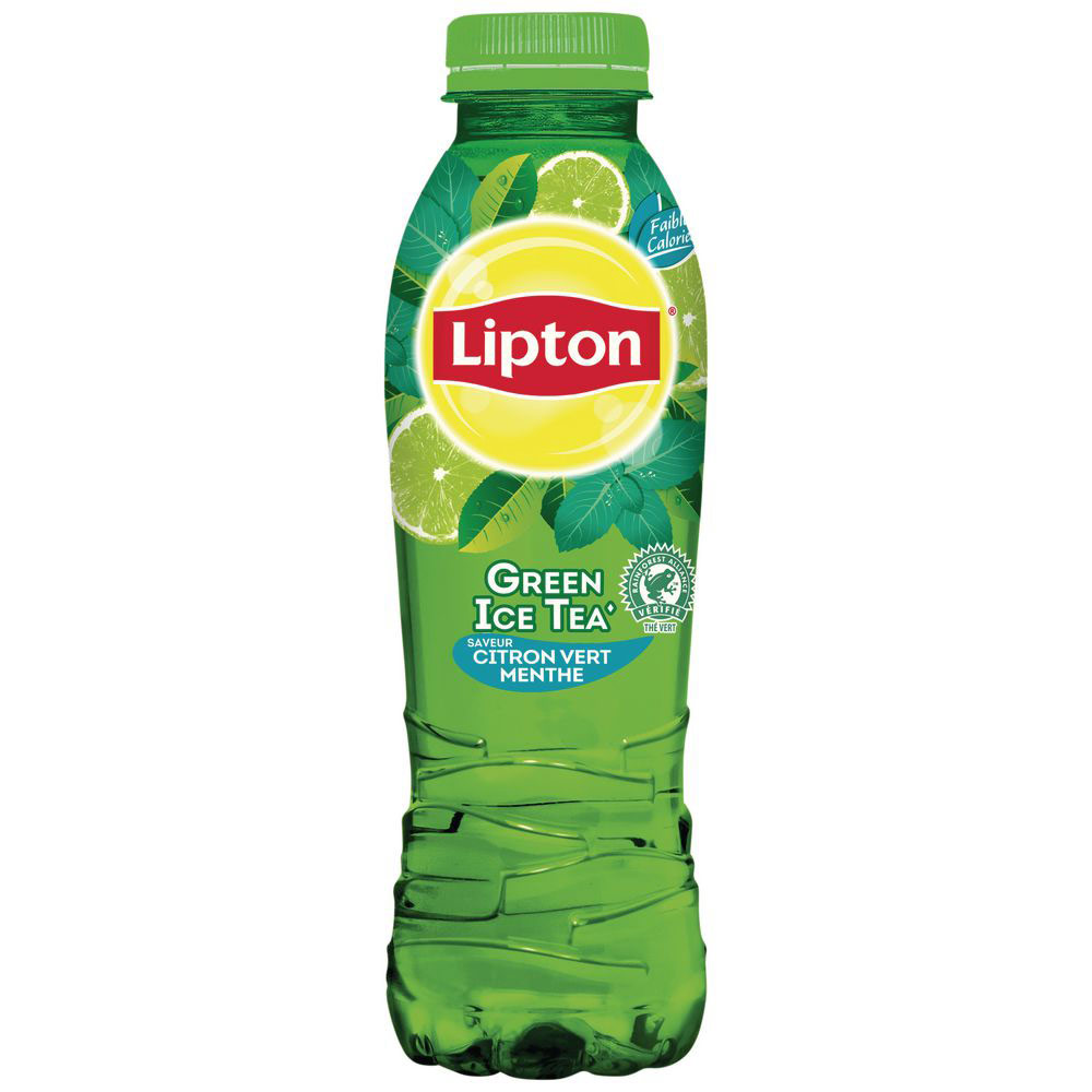 Boisson au thé Green Ice Tea - saveur citron vert et menthe - bouteille ...