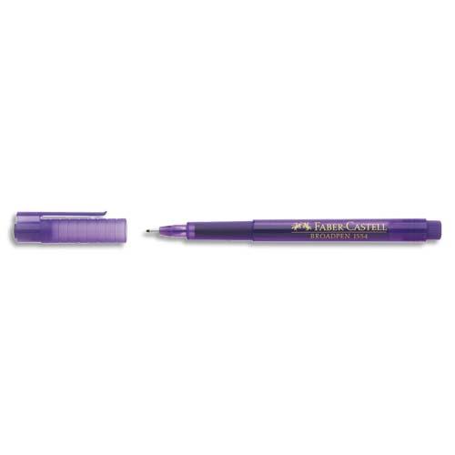Stylo feutre violet - pointe large 0,8 mm - corps transparent - encre ...