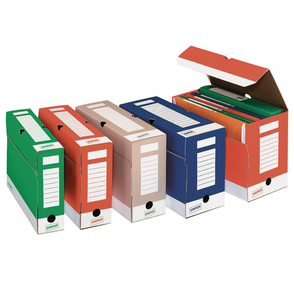 Boîte archives Premium - dos 18 cm - couleurs assorties - Achat pas cher