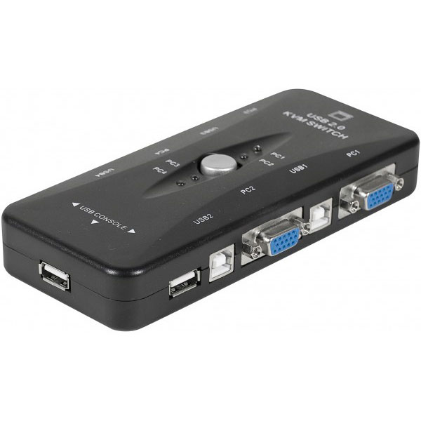 Mini kvm switch vga/usb 4 ports pas cher | Welcome Office